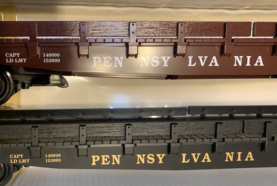 LGB G SCALE, TWO FLAT CARS #42540, PENNSYLVANIA RAILROAD, NEW OLD STOCK ...