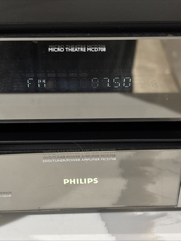 Philips MCD708 Micro Theatre System DVD/CD Player, Tuner, Speakers, No ...