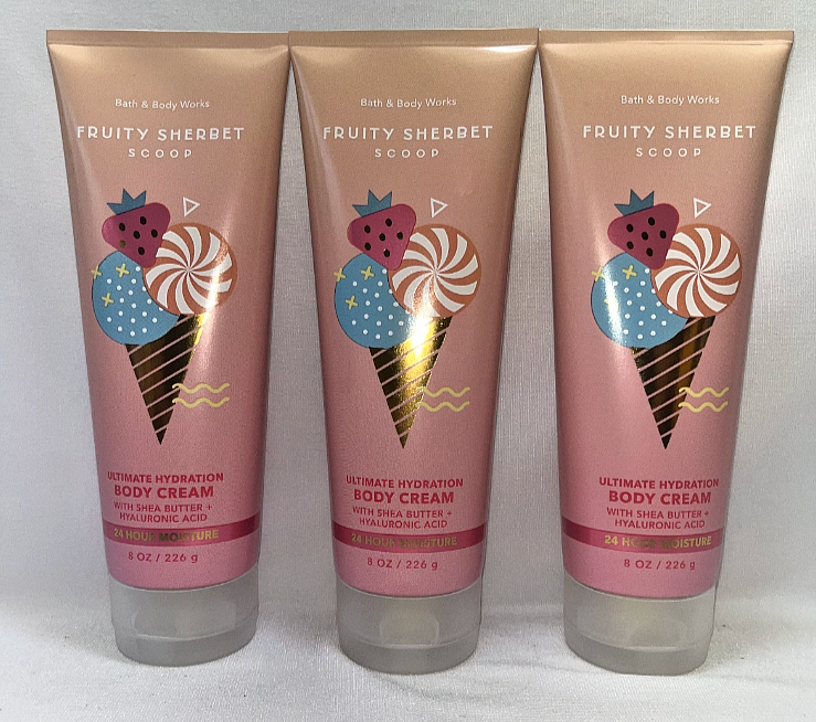 3 Fruity Sherbet Scoop Body Cream Bath & Body Works 8 oz | eBay