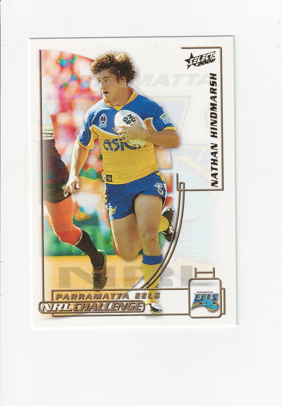 2002 Select NRL Challenge Rugby League Nathan Hindmarsh #20 (Parramatta ...