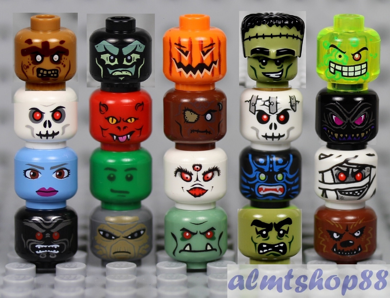 LEGO - Minifigure Heads - PICK YOUR STYLE - Monster Zombie Halloween ...