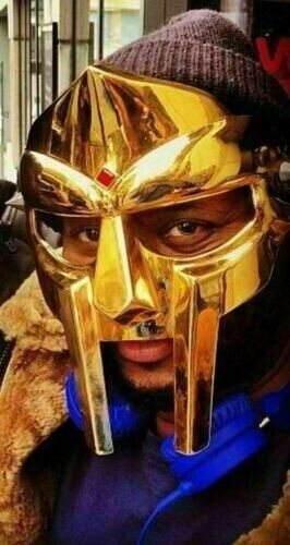 Rapper MF Doom Mask Gladiator Mad-villain Brass Face Armor Halloween ...