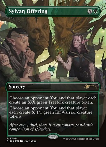 Light Play, English MTG Foil Sylvan Offering - Foil Secret Lair Drop ...