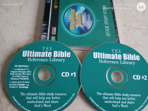THE ULTIMATE BIBLE REFERENCE LIBRARY QUICK START GUIDE 2 DISC CD PC ...