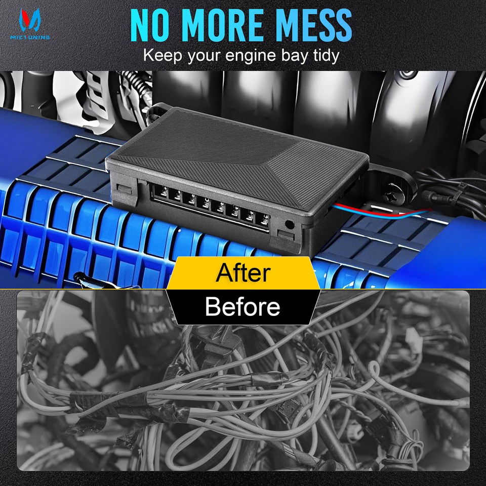 4 Gang Wireless Switch Panel ON-Off Toggle Relay Fuse Remote Circuit ...