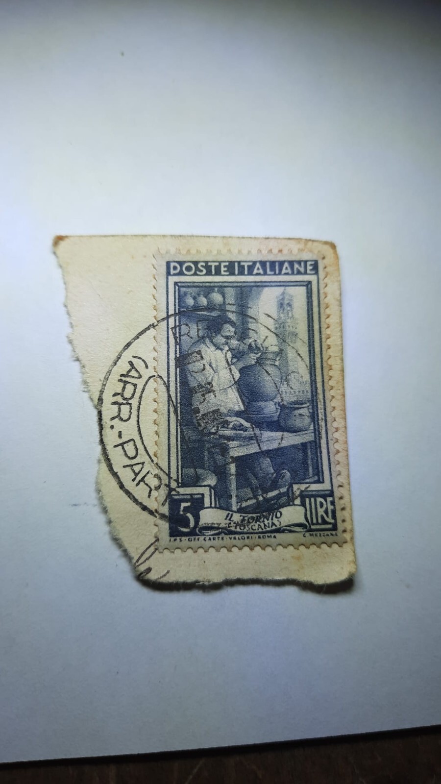 Francobollo Poste Italiane "Il tornio" Toscana - 5 Lire - Italia al ...