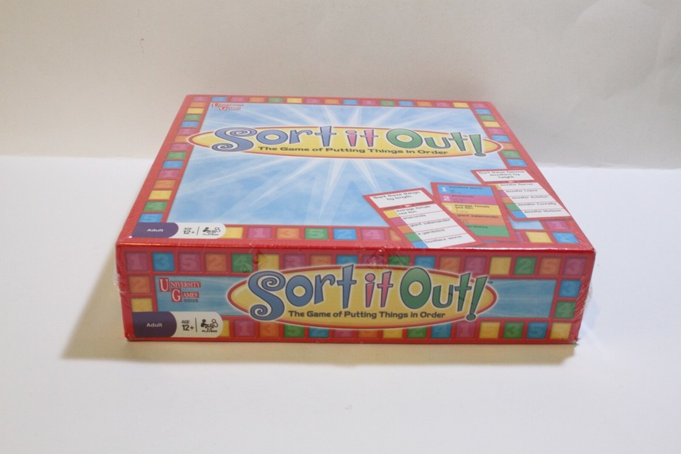 University Games Sort It Out Family Trivia Strategy Party Ice Breaker ...