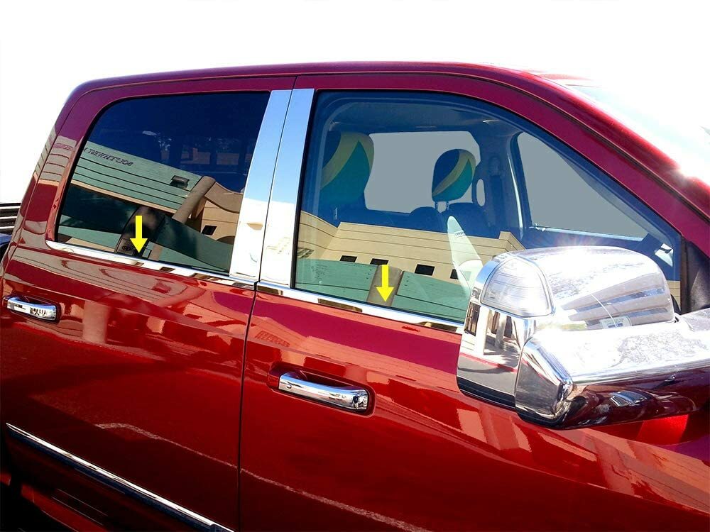 Quad Cab Chrome Accessories Chrome Window Trim Kit For Dodge Ram 2002 ...