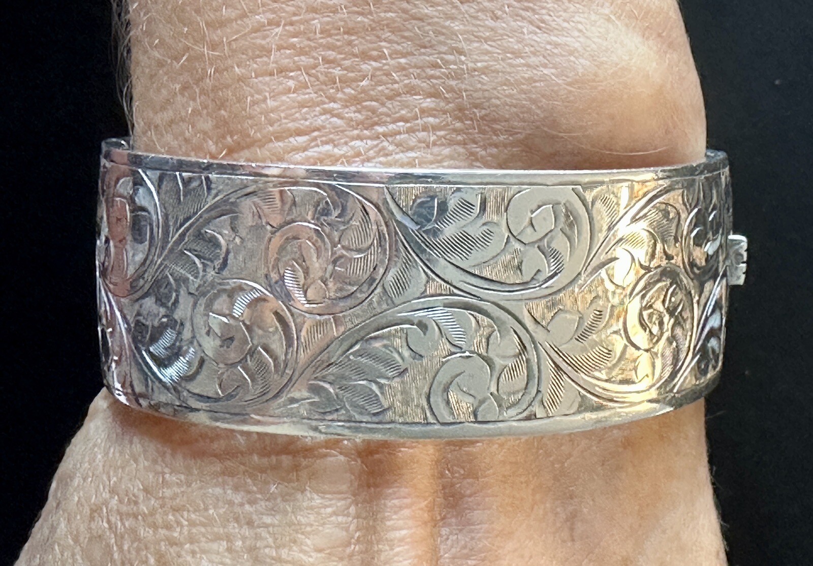 Antique Silver 925 Bangle Bracelet | eBay