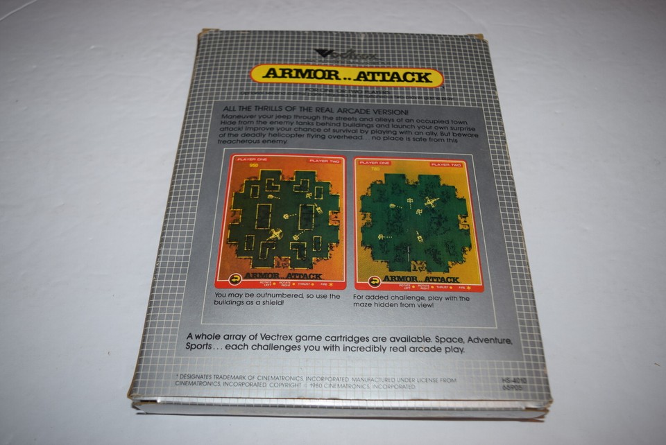 Armor Attack Vectrex Video Game Complete in Box | eBay