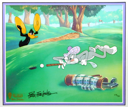PAR FOR THE COURSE Cel Bugs Bunny Friz Freleng Signed Limited Cell Golf ...