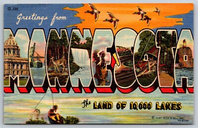 Postcard Greeting from Minnesota Large Letter | eBay