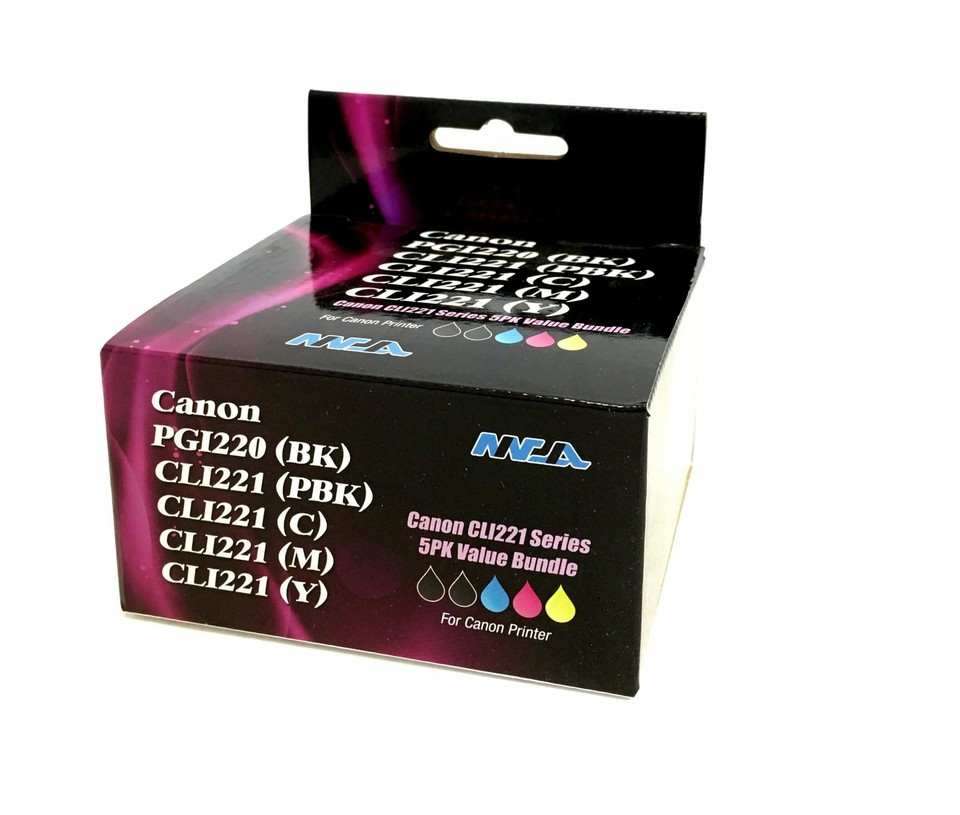 10 Pack PGI-220 CLI-221 Ink Cartridges for Canon PIXMA MP560 MP620 ...