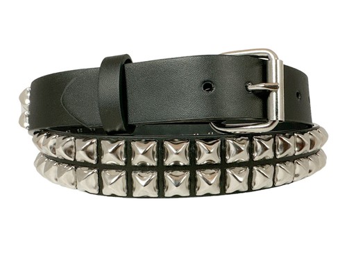 Two Row Pyramid Stud Belt Leather Handmade Studded Belt Punk Goth By ...