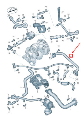 AUDI A8 4N Engine Coolant Pipe 06M121071L | eBay Australia