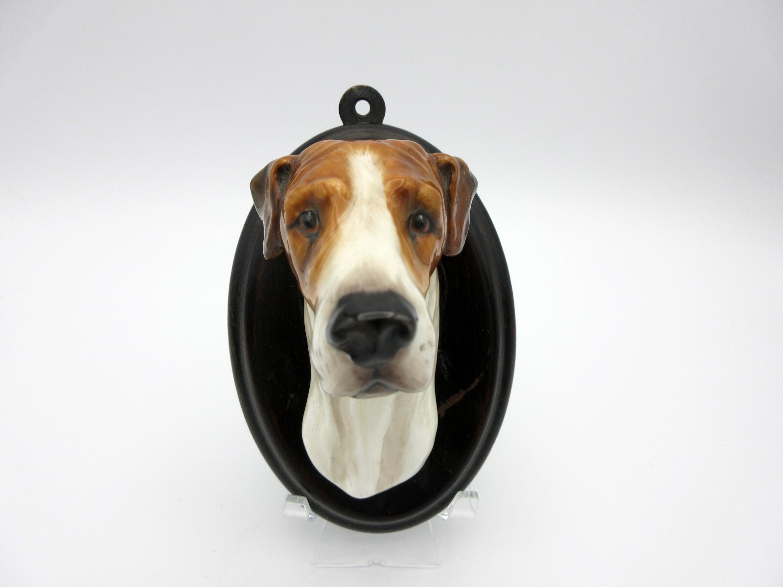 Vintage Royal Doulton 3D porcelain Foxhound Dog head wall mount plaque ...
