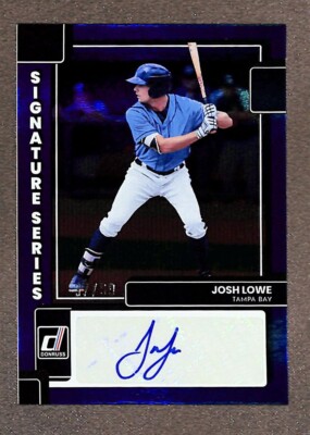 2022 Panini Donruss Signature Series Blue /99 Josh Lowe #SS-JL Rookie ...