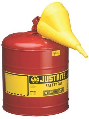 NEW JUSTRITE 7150110 USA MADE 5 GALLON STEEL TYPE 1 SAFETY GAS FUEL CAN ...