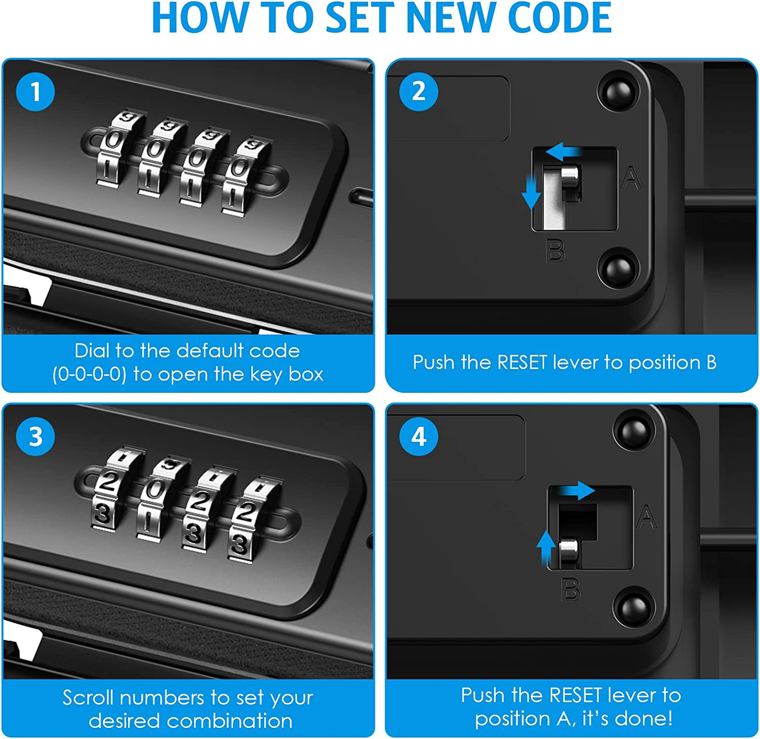 【New Version】Amir Portable Safe Box, Combination Security Case Lockbox ...