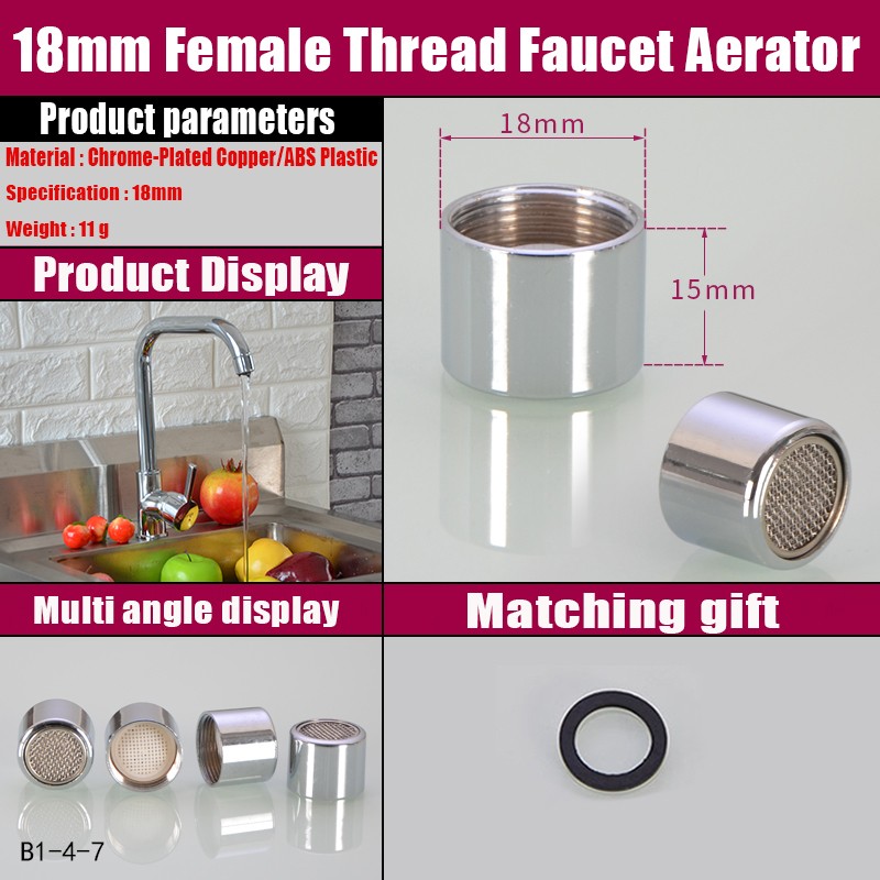 Faucet Aerator Kitchen/Bathroom Basin Stable Water Pressure filter 18mm ...