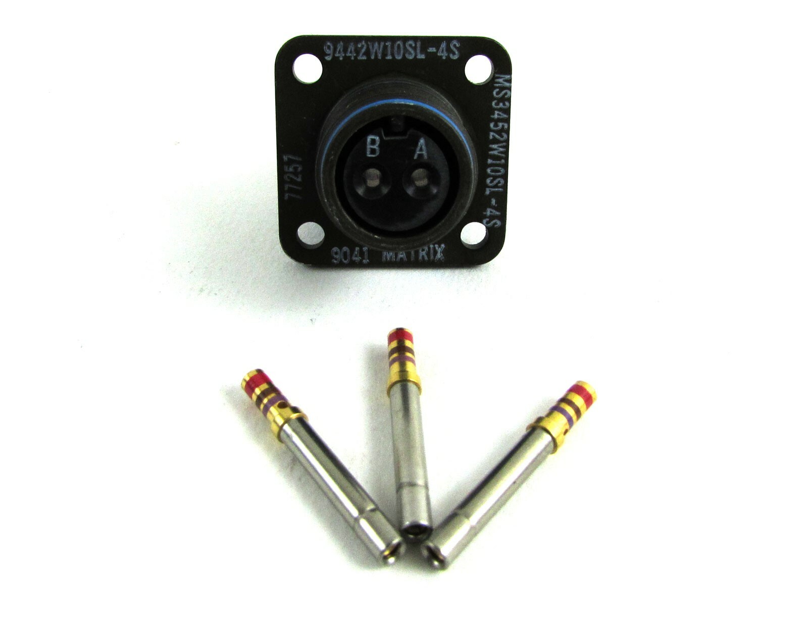 QTY (299) Matrix Connectors MS3452W10SL-4S Panel Recpt 2 Crimp ...