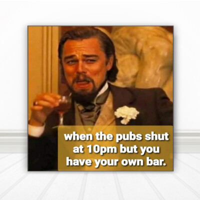 PUB Shut 10PM Memes Leonardo DiCaprio MAN CAVE PUB SHED Bar Garden ...
