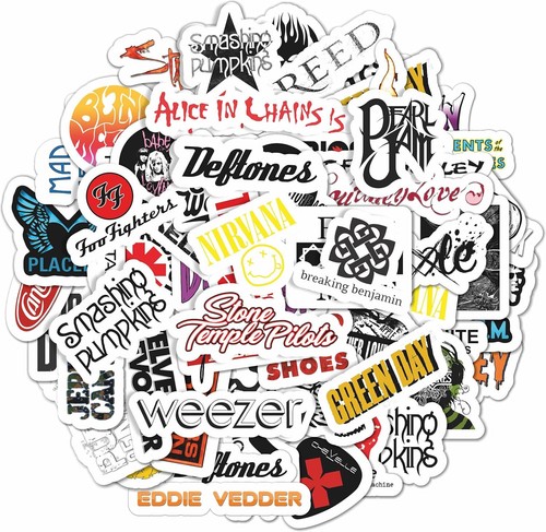 100Pcs Grunge Stickers, 90's Grunge Music, Rock Stickers, Rock Band ...