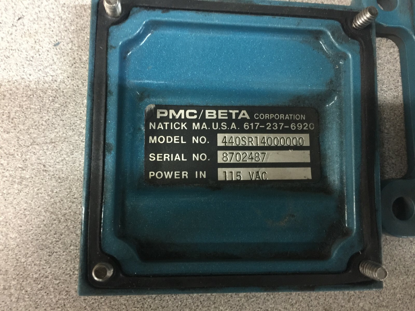 USED PMC/BETA 115 VAC SOLID STATE VIBRATION SWITCH 440SR14000000 | eBay