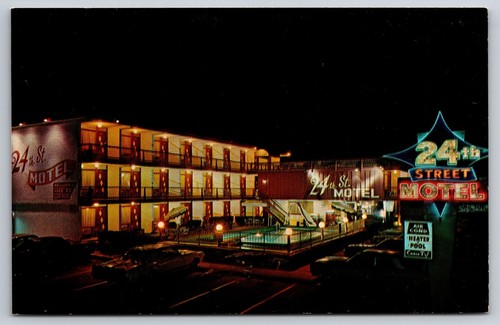 24th Street Motel at Night Wildwood-by-the Sea NJ Vintage Hotel ...