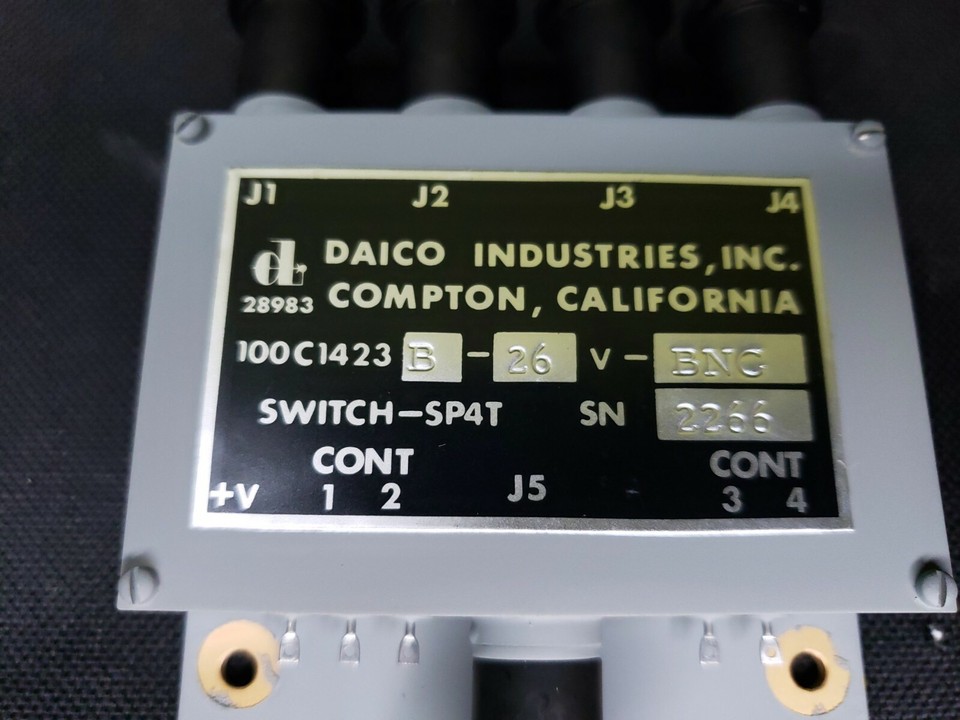 Daico 4-Way DC to 1GHz BNC Switch 26VDC Relay 100C1423B-26V-BNC - New ...