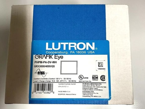 Lutron PHPM-PA-DV-WH Grafik Eye Phase Adaptiv Power Modul PHPMPADVWH ...