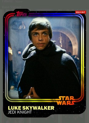 2015 Star Wars Card Trader Luke Skywalker Jedi Knight Spectrum Card ...