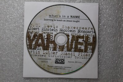 What's In A Name Learning to Teach as Jesus Taught DVD by John R. Cross ...