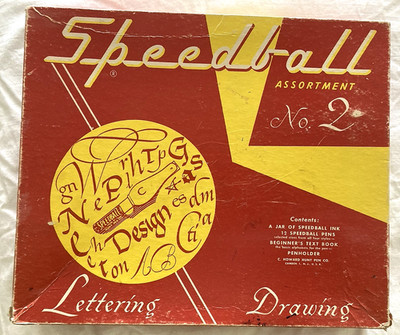 Vintage Calligraphy Speedball Box Set #2 Nibs Text Books Lettering | eBay