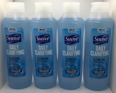 Suave Essentials Daily Clarifying & Cleansing Shampoo, 22.5 fl oz (4PK ...