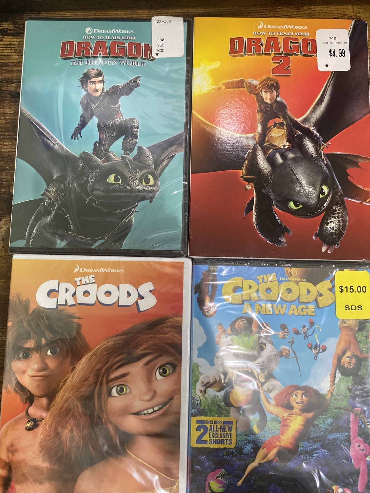 Dreamworks Animation DVD Set: Croods, New Age, How To Train Your Dragon ...