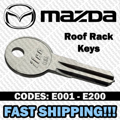 Mazda Roof Rack Replacement Key Cut to Your Code E001 - E200 | eBay