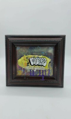 Graffiti art original on framed Spray Paint Can by New York street ...