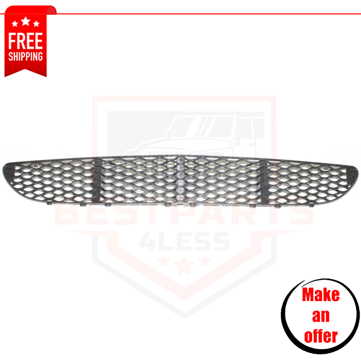 Front Bumper Grille 2118850053 textured black for 2005-2006 Mercedes ...