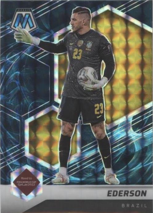 2021-22 Panini Mosaic FIFA Road to World Cup - Ederson #161 Genesis ...