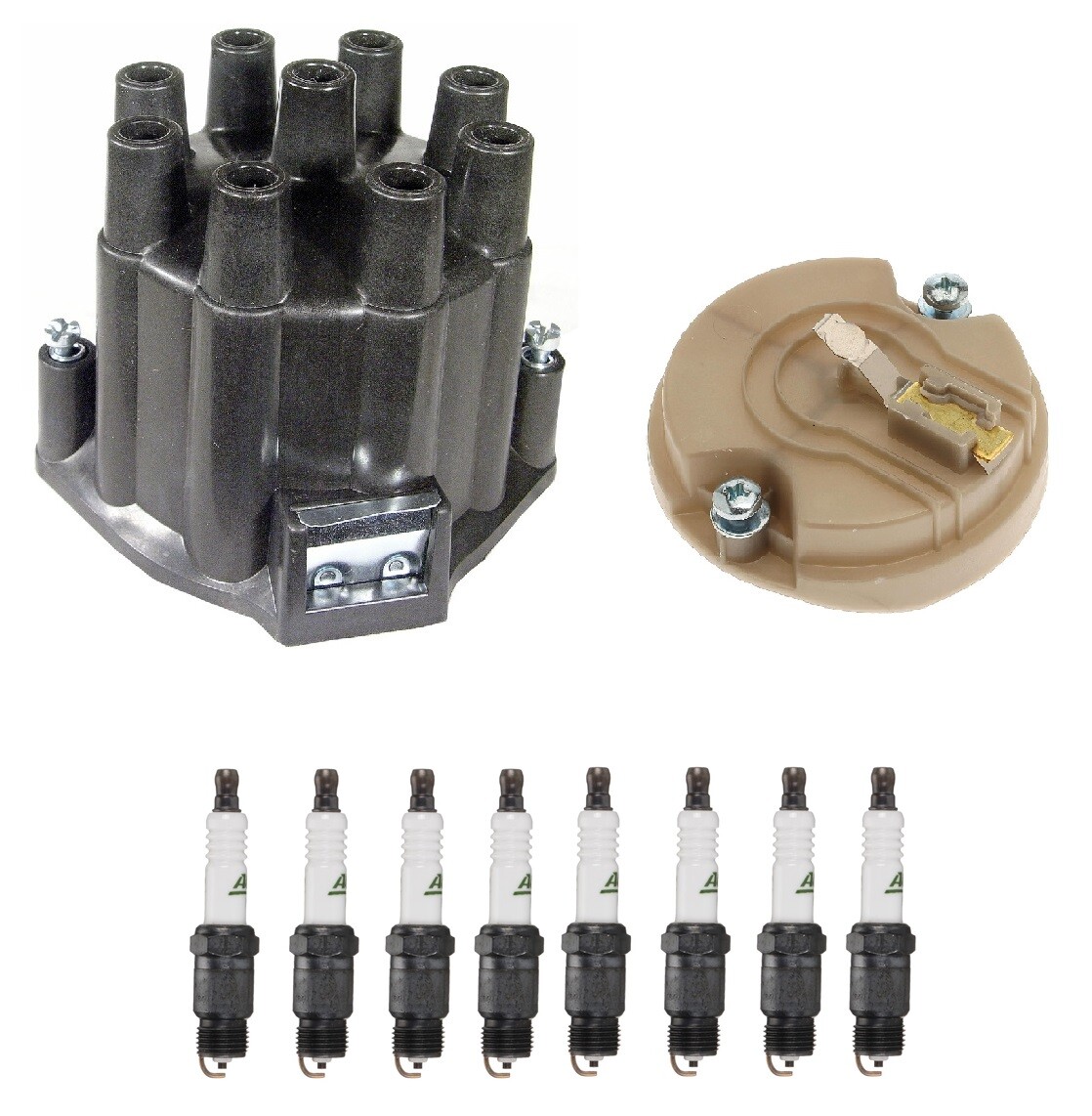 Distributor Rotor Cap & Spark Plugs Kit ACDelco For Marathon Acadian J ...