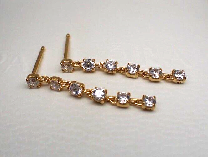 Authentic Pandora #263011C01 Sparkling Stones Drop Earrings Shine ...