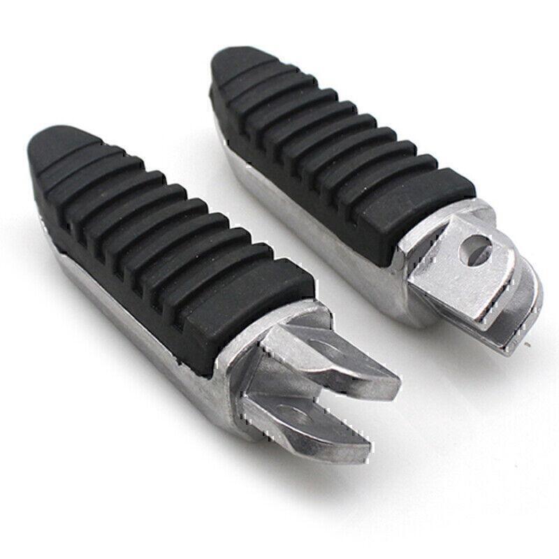 2x Left & Right Aluminum Motorcycle Folding Foot Pegs Footrest Pedal ...