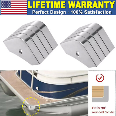 Aluminum Boat Deck Corners, Pack of 2 Pontoon Corner Caps for 90 ...