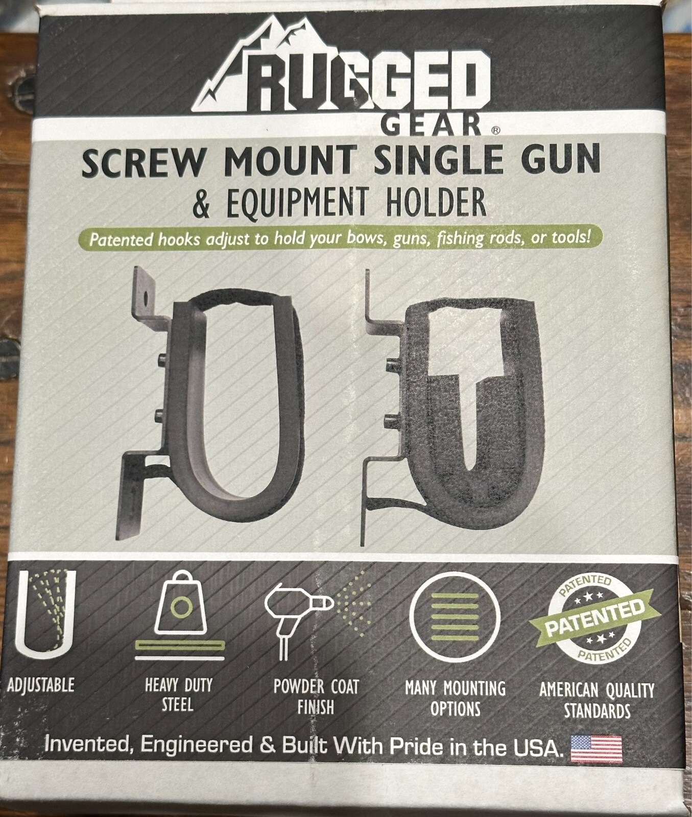 Rugged Gear Single Gun Rack Screw-attach Black Ru10055 for sale online ...