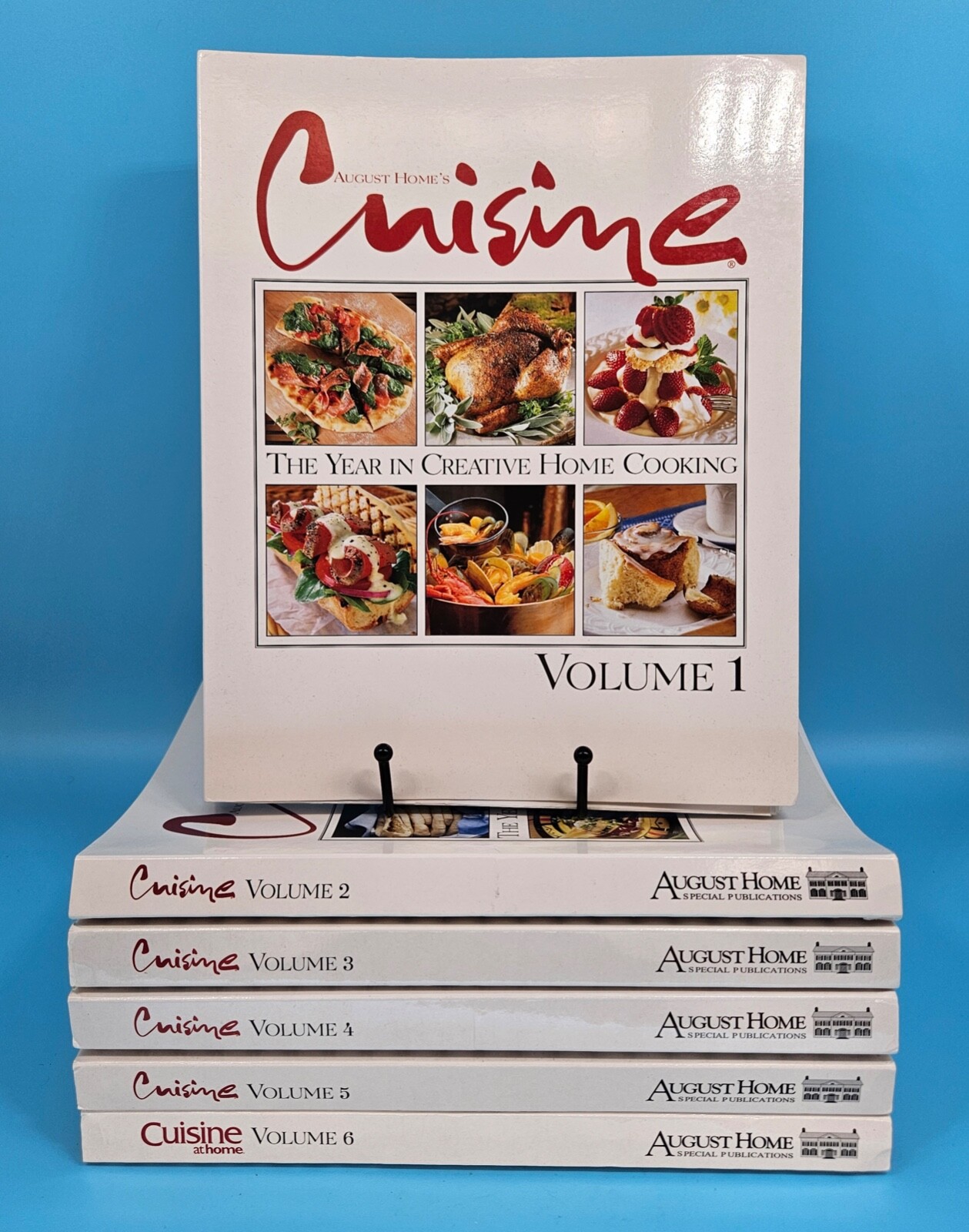 Vtg August Homes Cuisine at Home Vol 1 - 6 Binder Creative Home Cooking ...