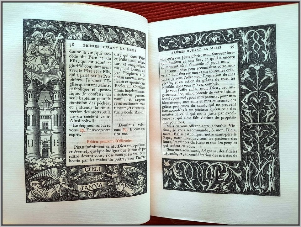 ⚜ (1884) Book of Hours ⚜ CHROMOLITHOGRAPHS ⚜ ENGRAVED ⚜ Antique ...