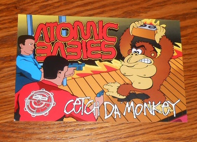 Atomic Babies Cetch Da Monkey Postcard Promo 6x4 Electronica | eBay