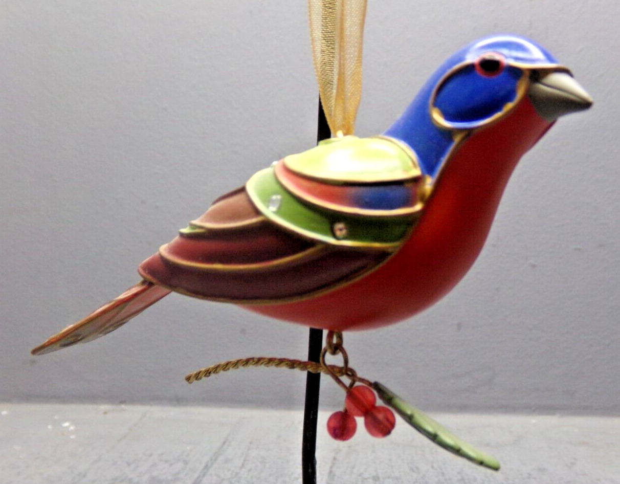 HALLMARK KEEPSAKE CHRISTMAS ORNAMENT BEAUTY OF BIRDS PAINTED BUNTING ...