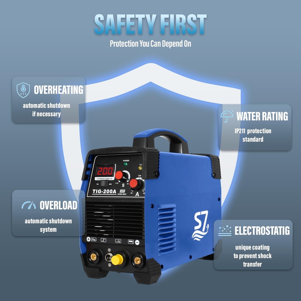 Tig Welder Hf Tig/stick/arc Tig Welder200 Amp 110 220v Dual Voltage Tig ...